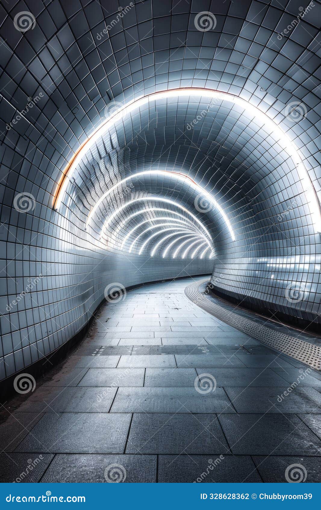 Futuristic Underground Tunnel for Versatile Mockup Scenes Stock ...