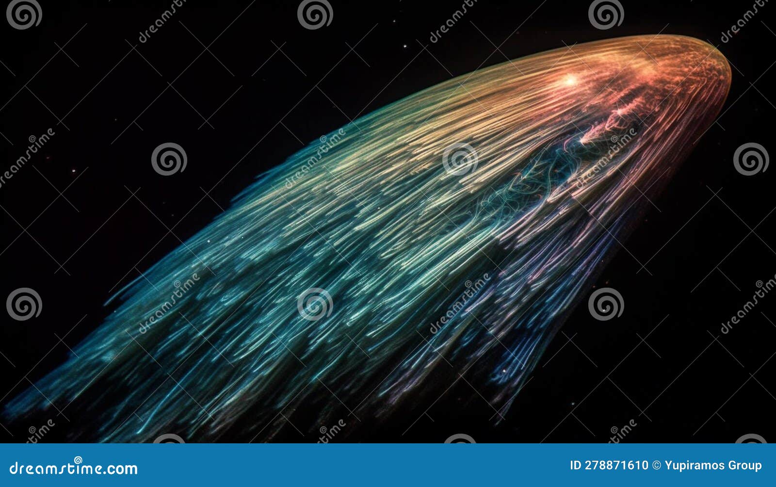 Futuristic Underwater Design Illuminates Glowing Multi Colored Nebula ...