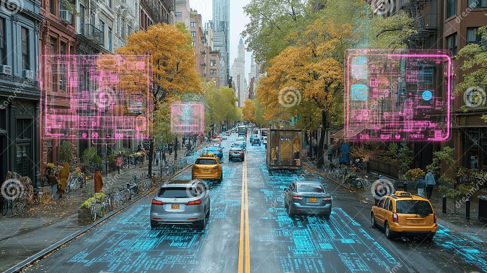Futuristic Urban Traffic with Digital Interfaces and Augmented Reality ...