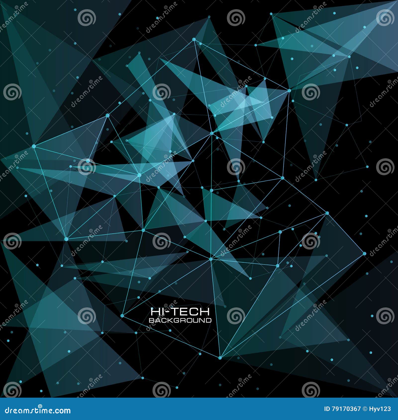 Futuristic User Interface. Abstract Polygonal Space Low Poly Dark ...