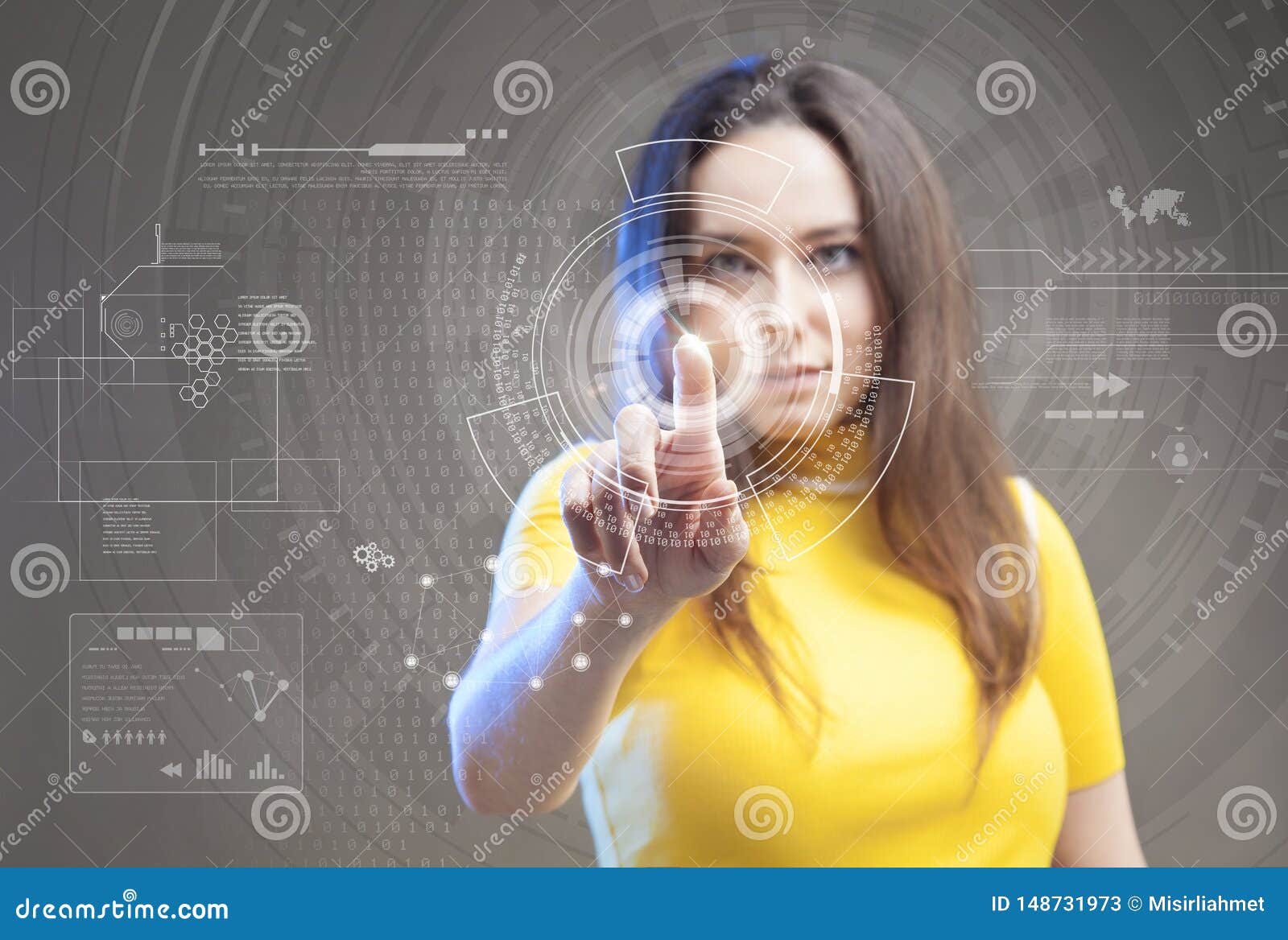 Futuristic User Interface Concept. Head Up Display Stock Image - Image ...