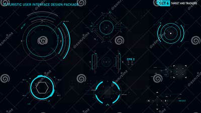 Futuristic User Interface Design Element Set 06 Stock Illustration ...