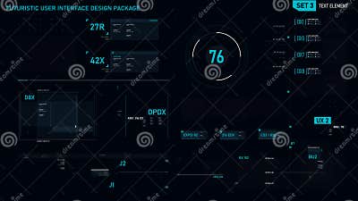 Futuristic User Interface Design Element Set 03 Stock Vector ...