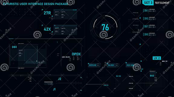 Futuristic User Interface Design Element Set 03 Stock Vector ...