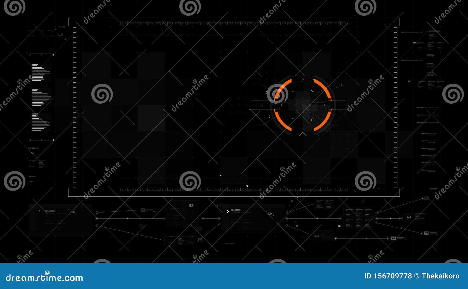 Futuristic User Interface Design Element Video Overlay 007 Stock Vector ...