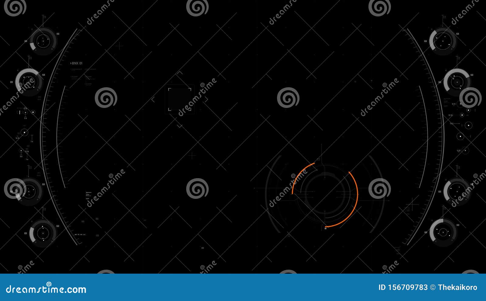 Futuristic User Interface Design Element Video Overlay 005 Stock Vector ...