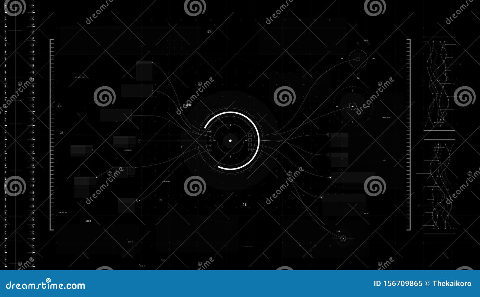 Futuristic User Interface Design Element Video Overlay 015 Stock Vector ...