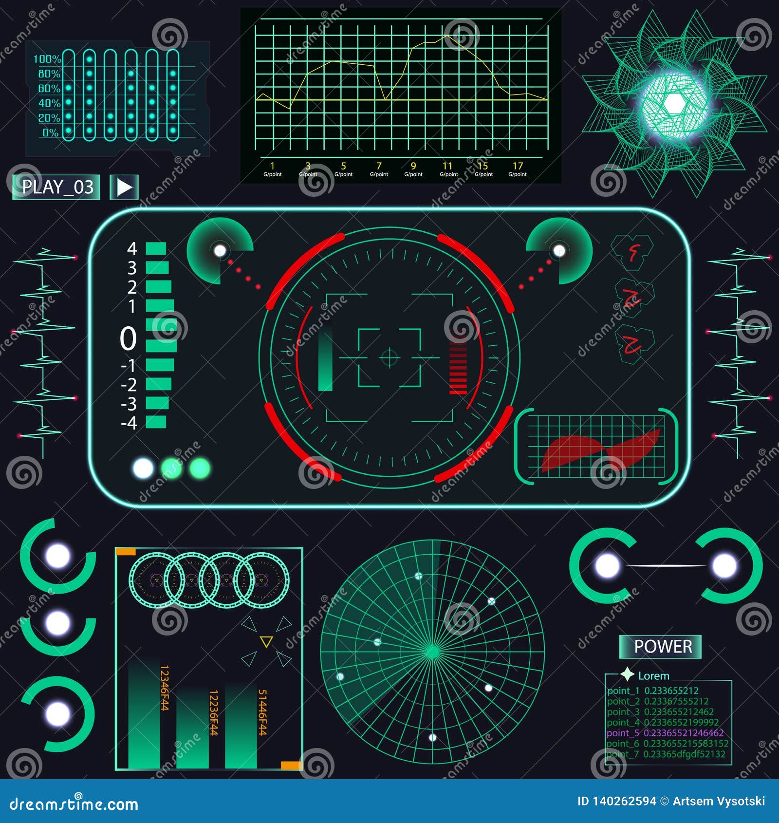 Futuristic User Interface. Element User Interface. Blue Elements. for ...