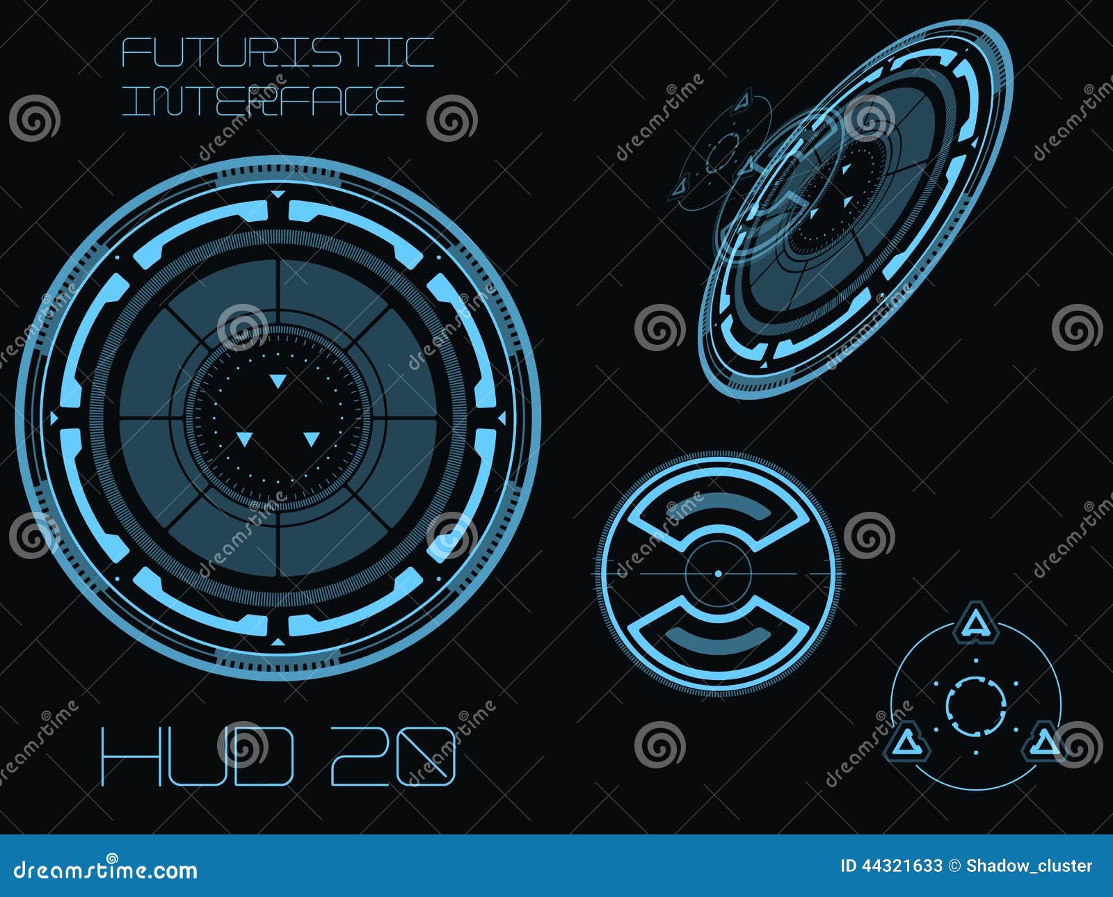 Futuristic User Interface HUD Stock Vector - Illustration of game ...