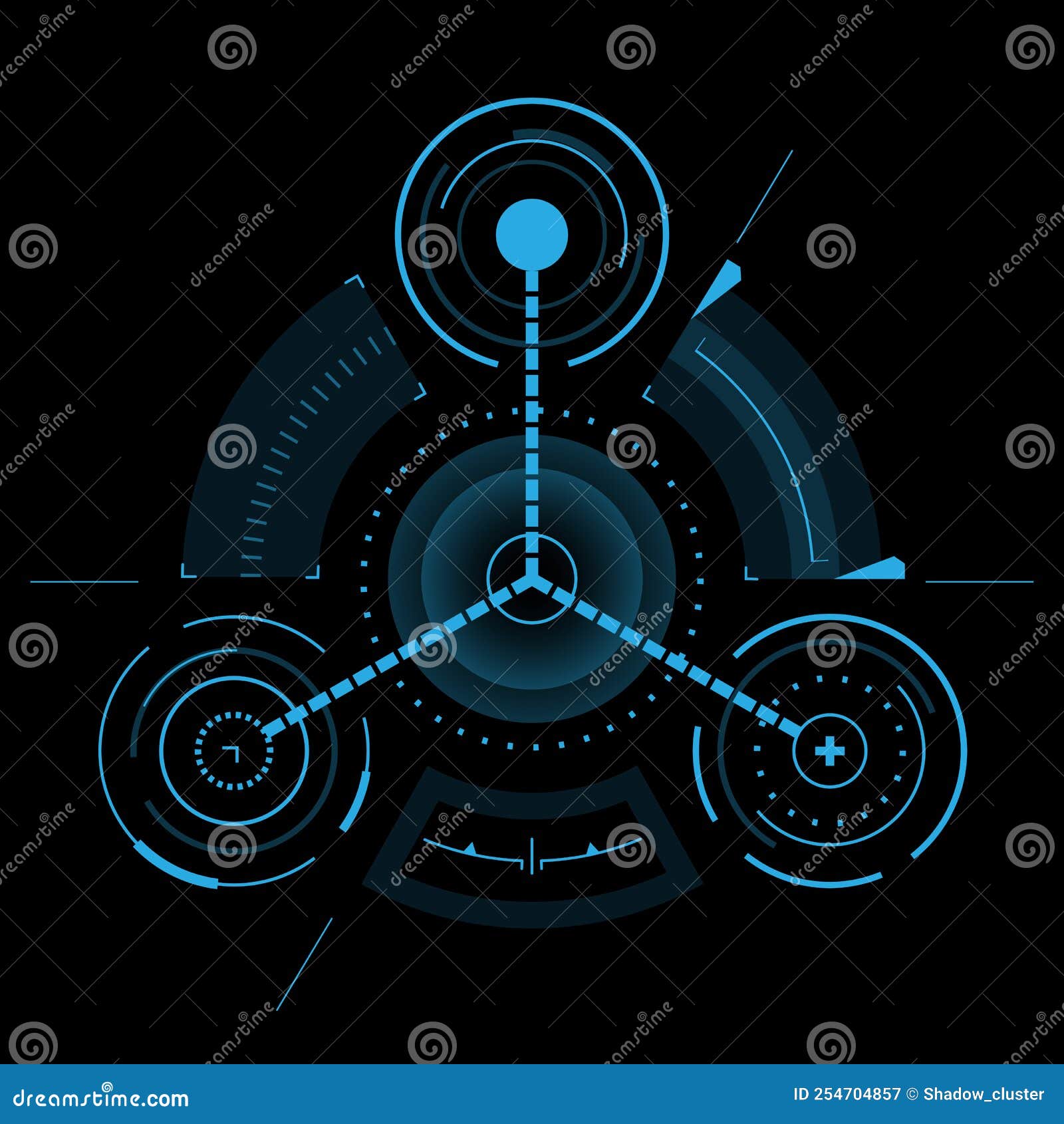 Futuristic User Interface HUD Elements, Vector Illustration Stock ...