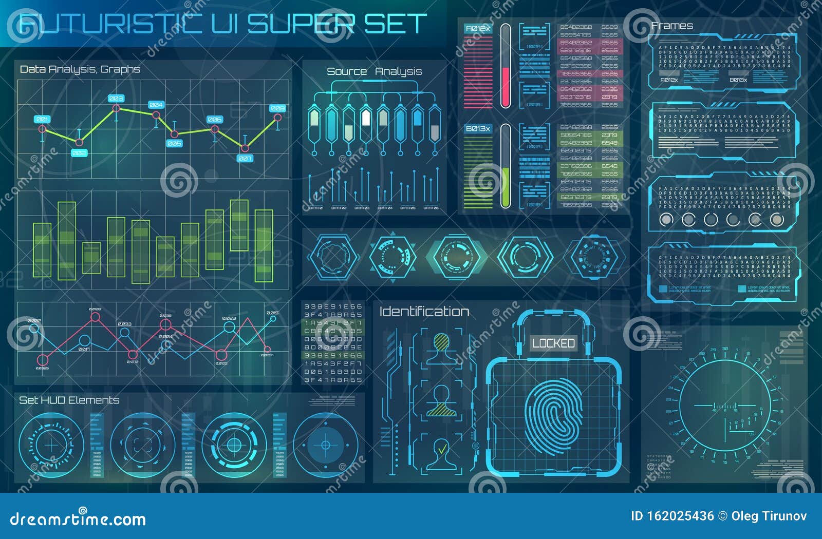 Futuristic User Interface. HUD Infographic Elements for Motion Design ...