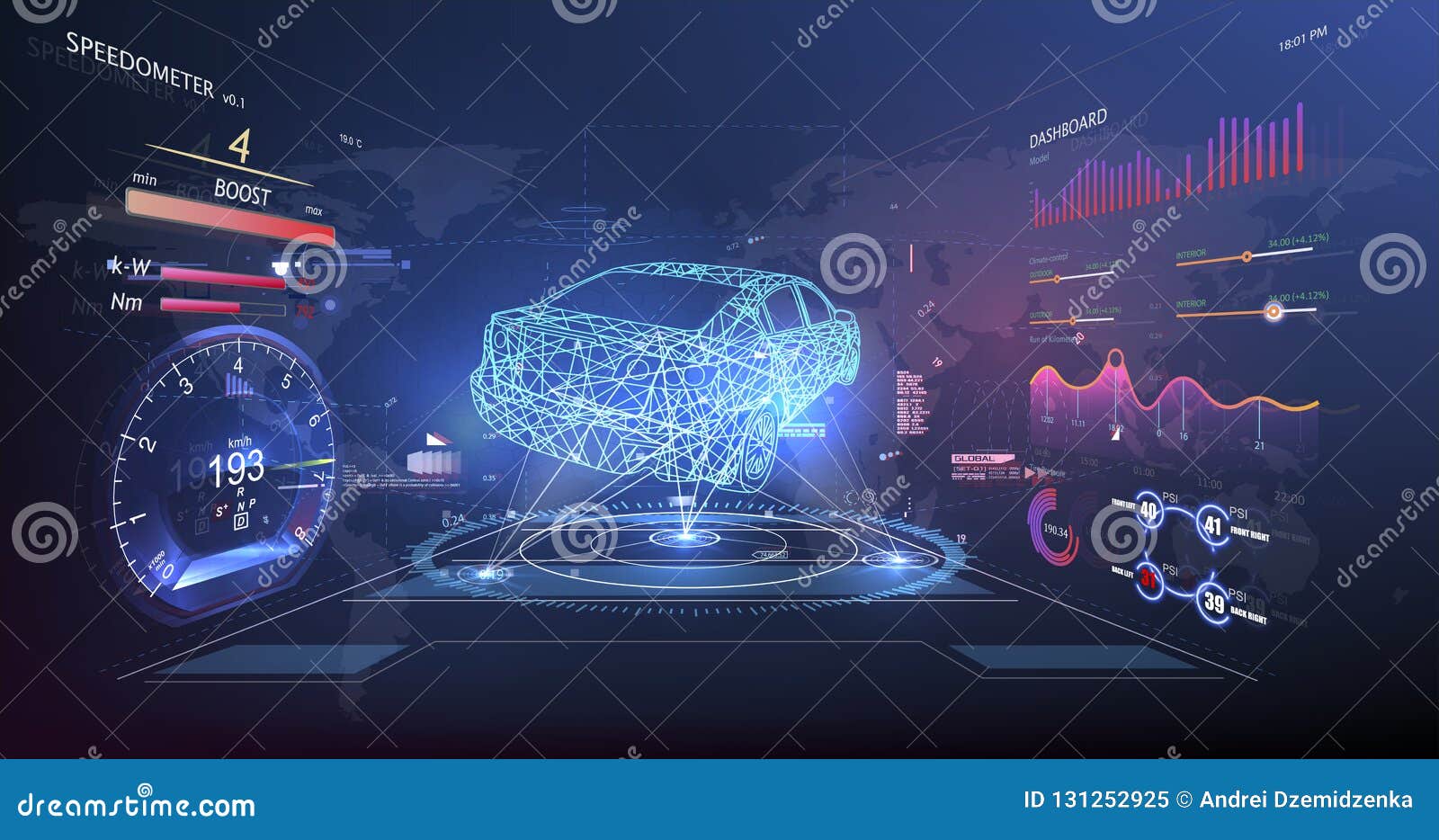 Futuristic User Interface. HUD UI. Abstract Virtual Graphic Touch User ...