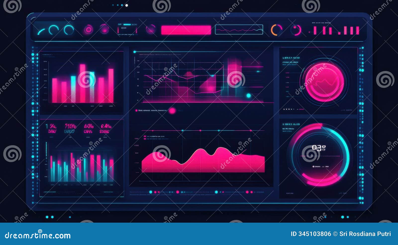 Futuristic User Interface. HUD, UI, GUI Design Stock Illustration ...