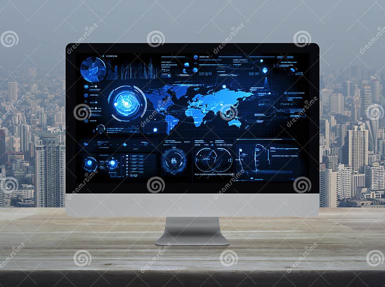 Futuristic User Interface Technology Online Concept, Generative AI ...