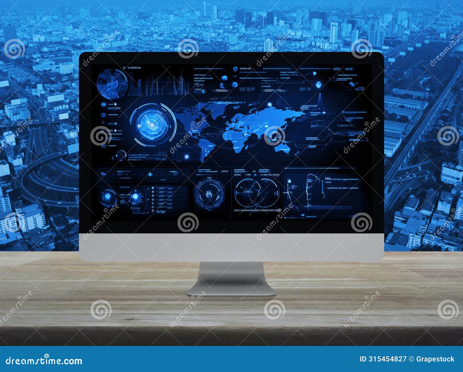 Futuristic User Interface Technology Online Concept, Generative AI ...