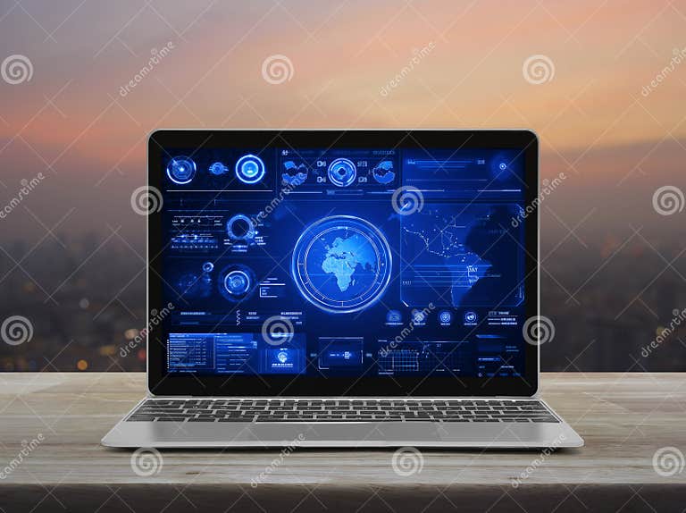 Futuristic User Interface Technology Online Concept, Generative AI ...