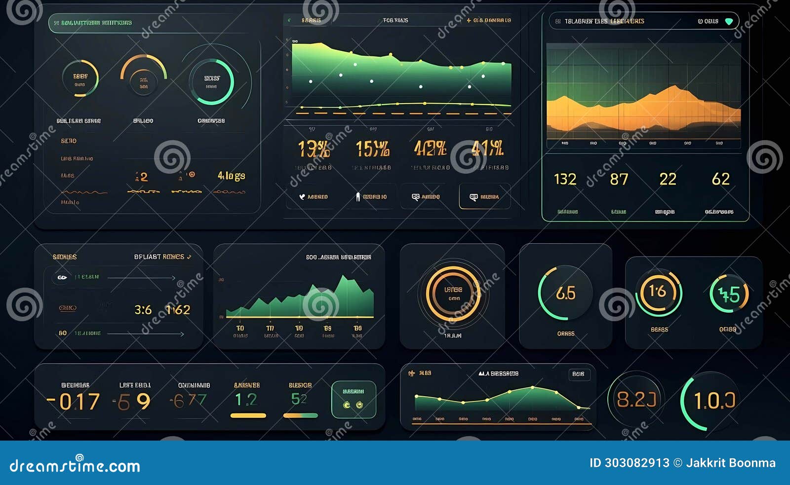 Futuristic User Interface. UI, UX, GUI for Mobile App or Web Site ...