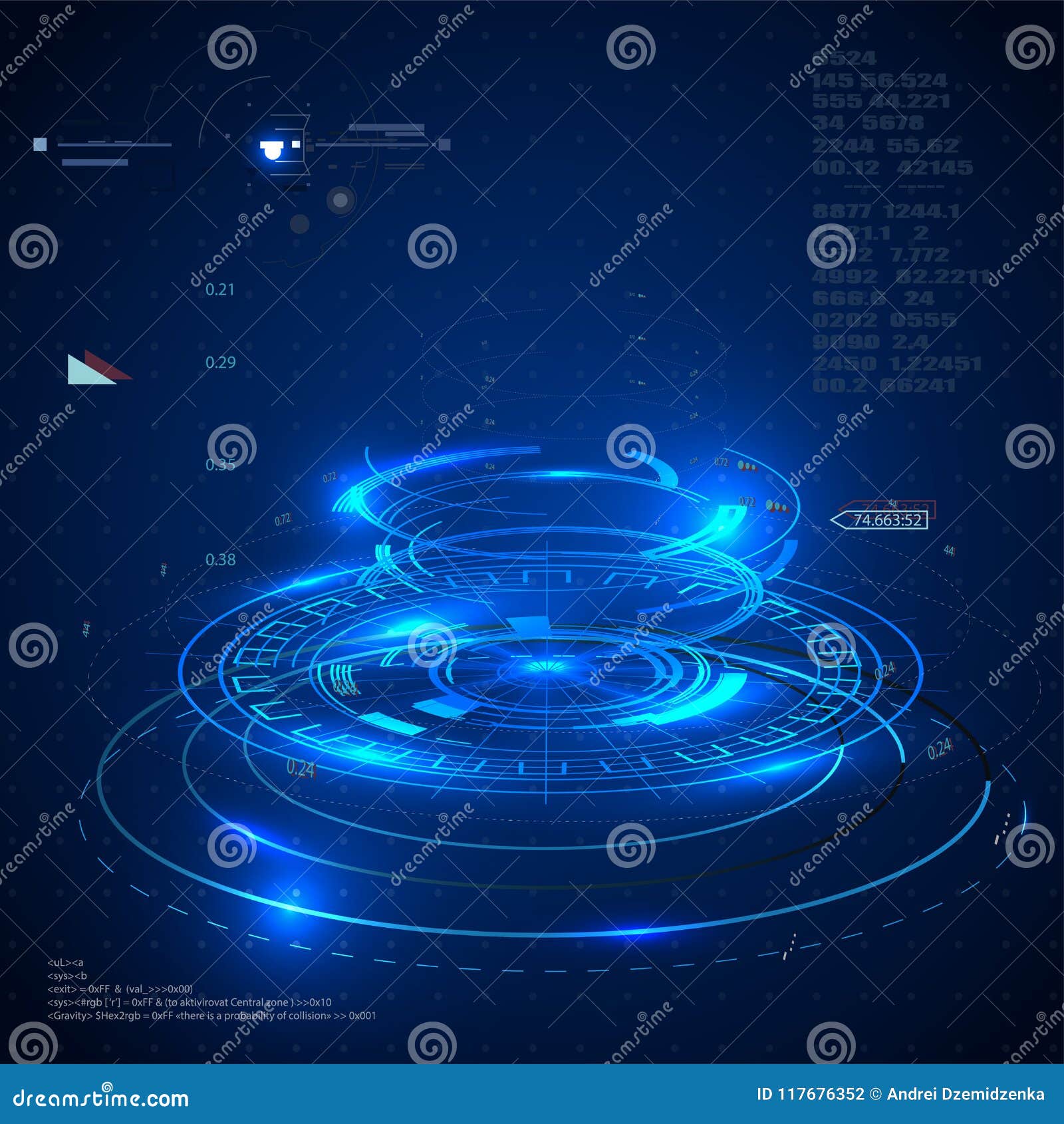 Futuristic User Interfaces, HUD for App and Web. Abstract Vector ...