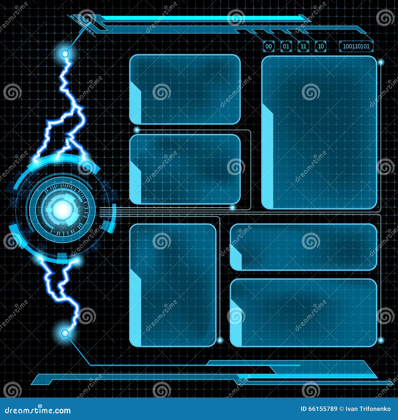 Futuristic User Menu Interface HUD Stock Vector - Illustration of ...