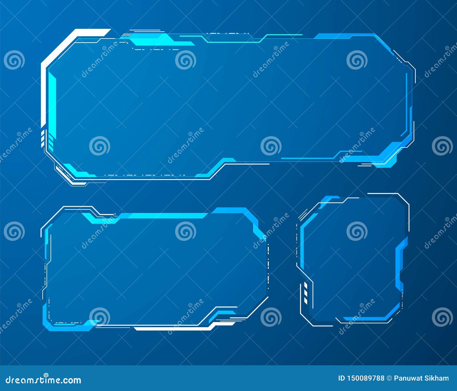 HUD UI GUI Futuristic User Interface Screen Elements Set. High Tech ...