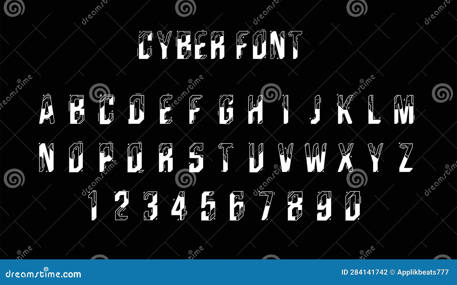 Techno Type Font. Vector Alphabet. | CartoonDealer.com #57413009