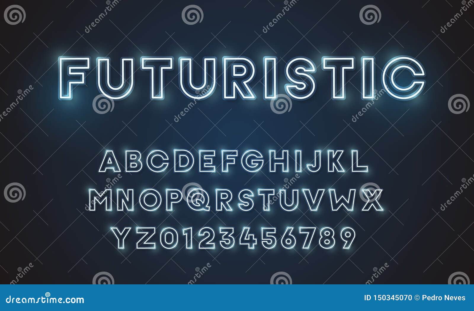 Futuristic Vector Font Typeface Unique Design. for Technology, Digital ...