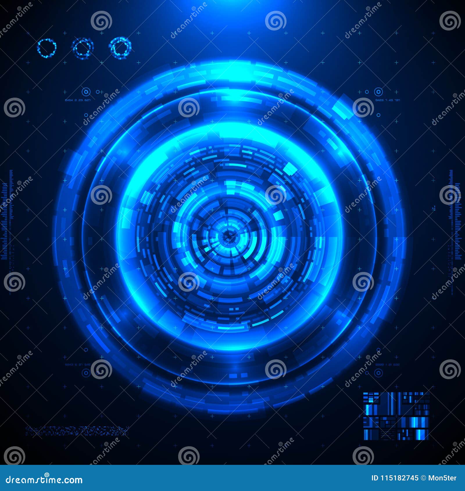 Futuristic Vector Hud Interface Screen Design. Stock Vector ...