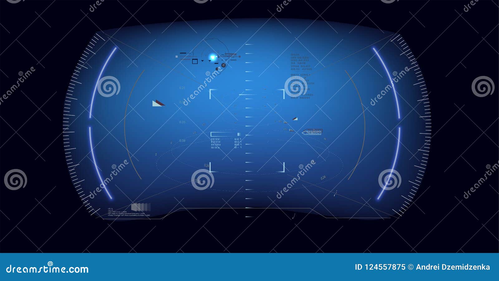 Futuristic Vector HUD Interface Screen Design. Sci-Fi Futuristic ...