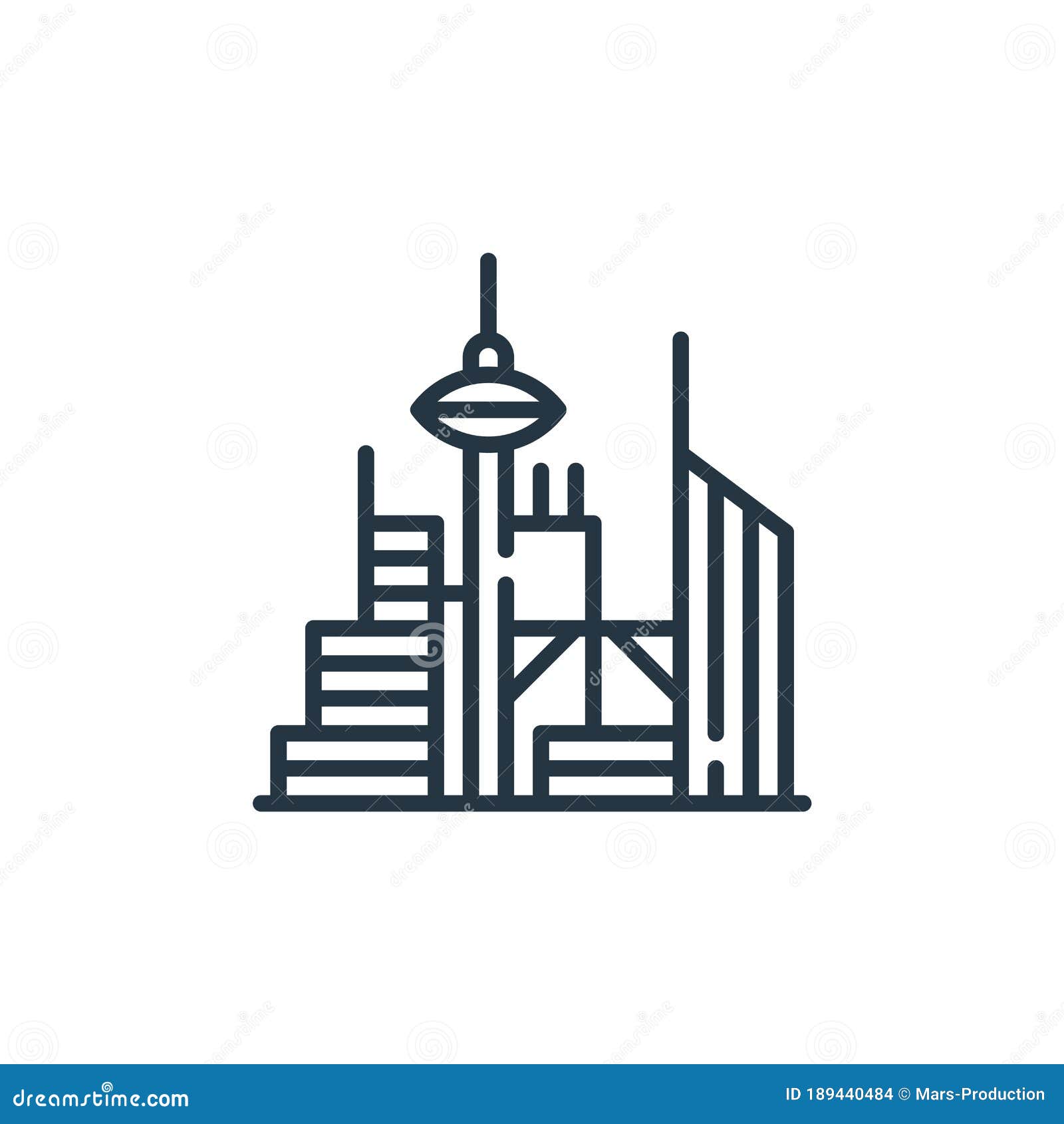 Futuristic Vector Icon Isolated on White Background. Outline, Thin Line ...