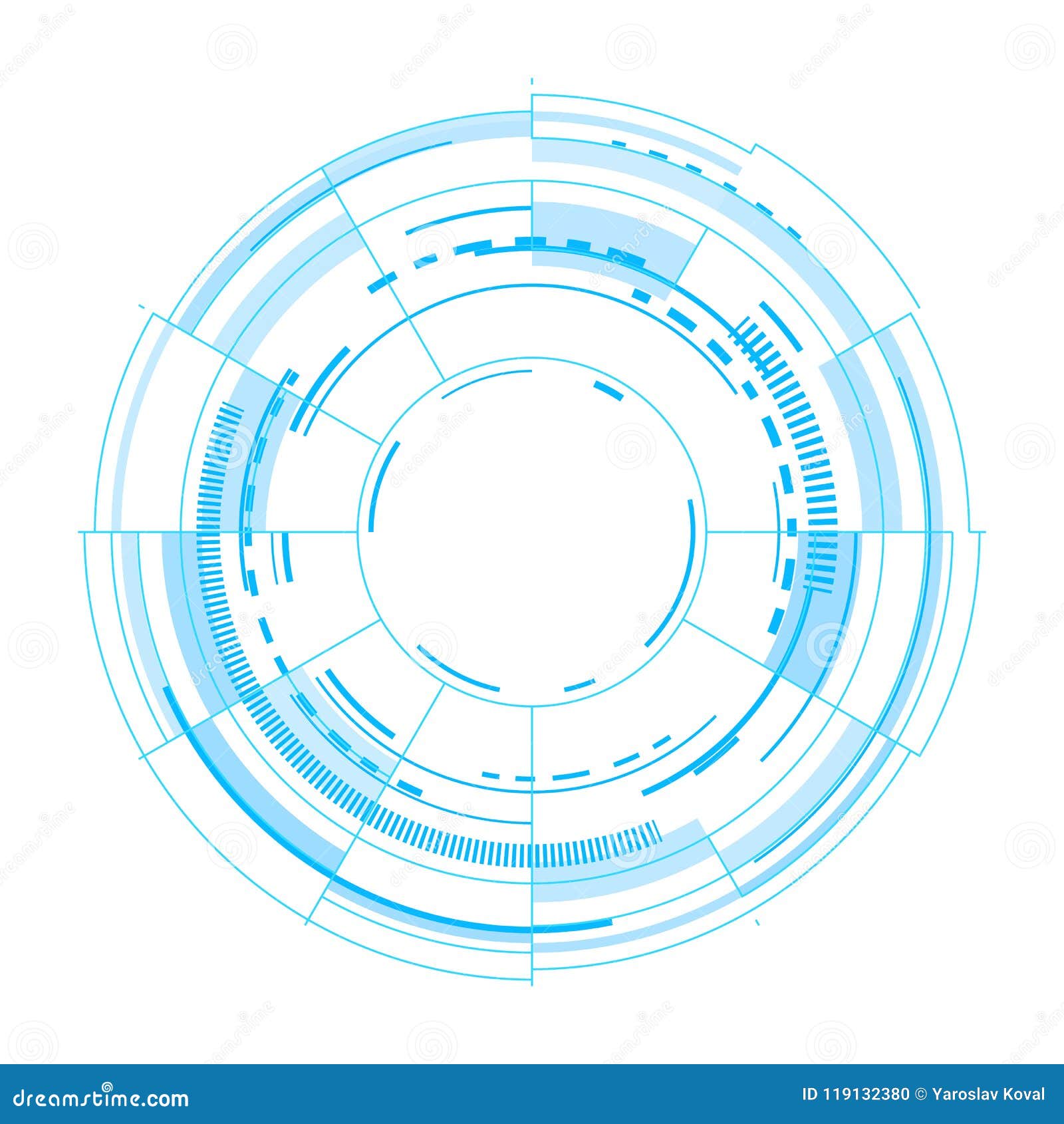 Futuristic Vector Interface on White Background Stock Illustration ...