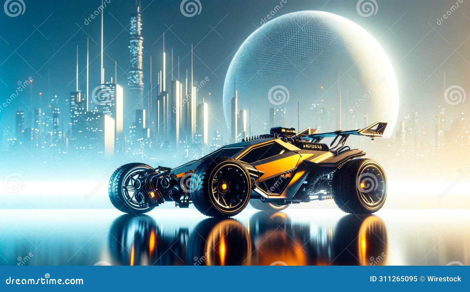 Futuristic Vehicle with an Angular Design and Exposed Mechanics, AI ...
