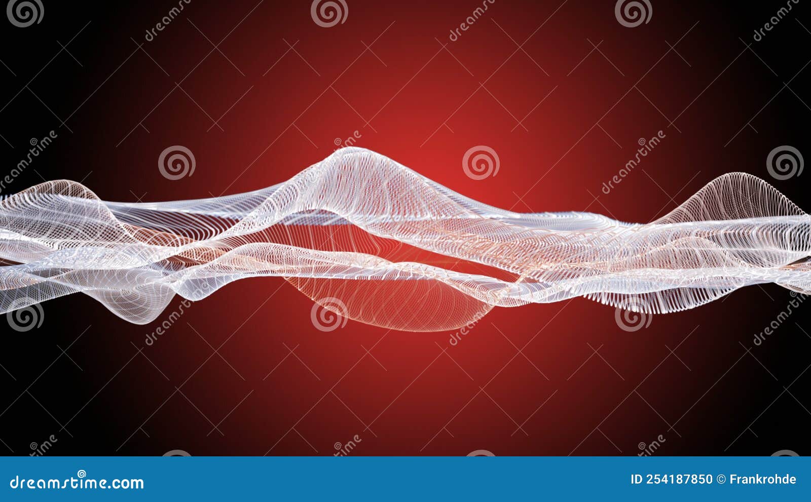 Futuristic Animation with Particle Wave Object in Slow Motion and Space for Text, 4096x2304 Loop ...