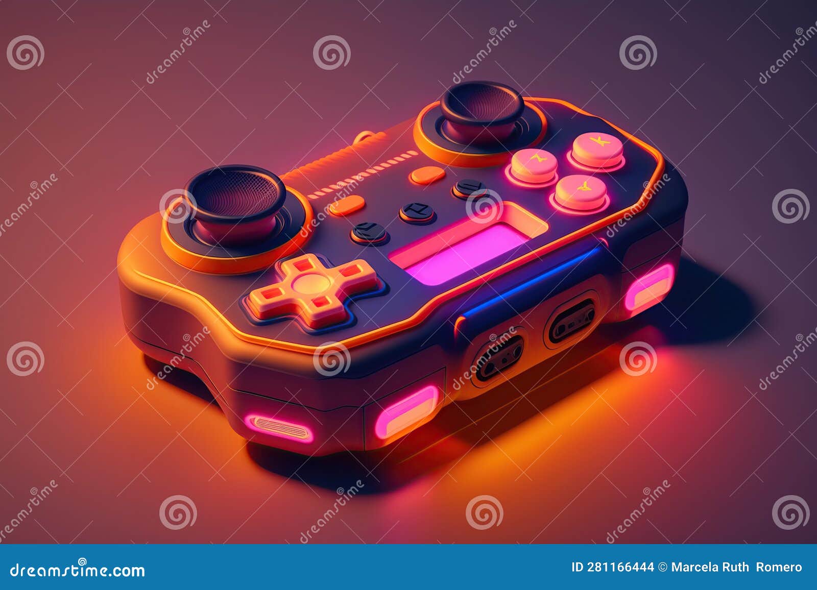 Futuristic Video Game Controller. Generative AI Stock Illustration ...