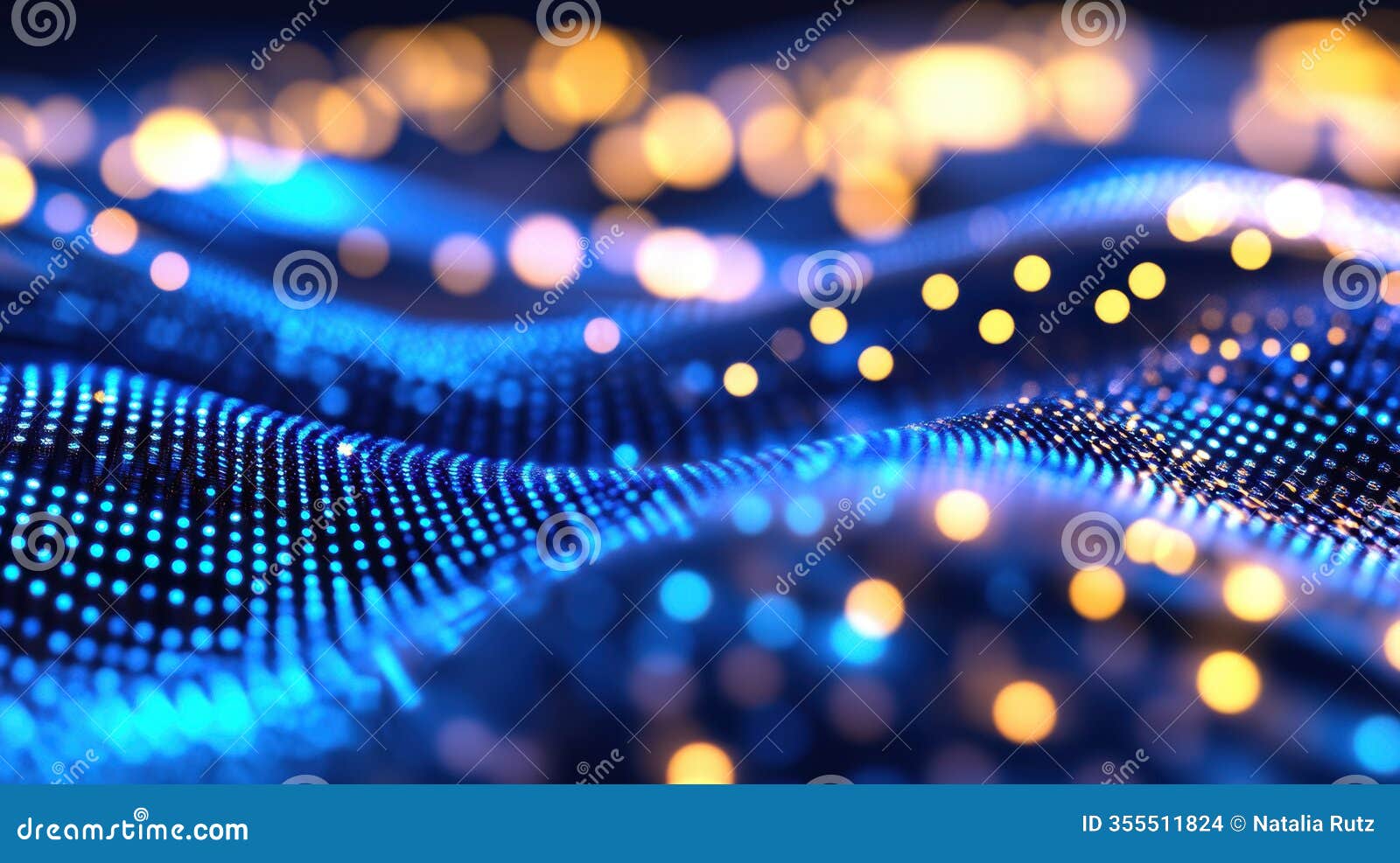 Futuristic Video Title Sequence With Neon Waveforms And Glitch Effects Creating A Dynamic ...