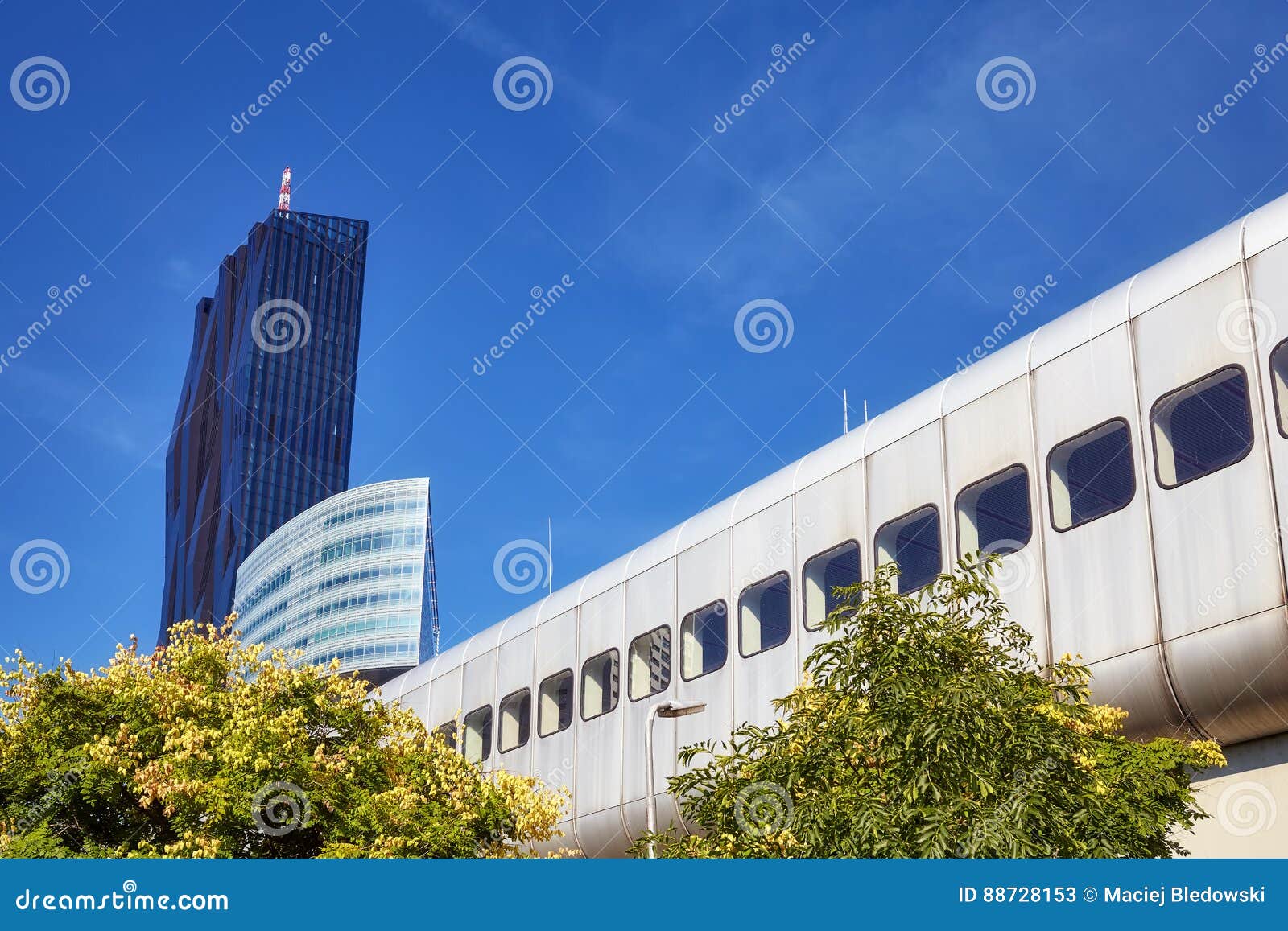 Futuristic Vienna City Train Infrastructure. Stock Image - Image of ...