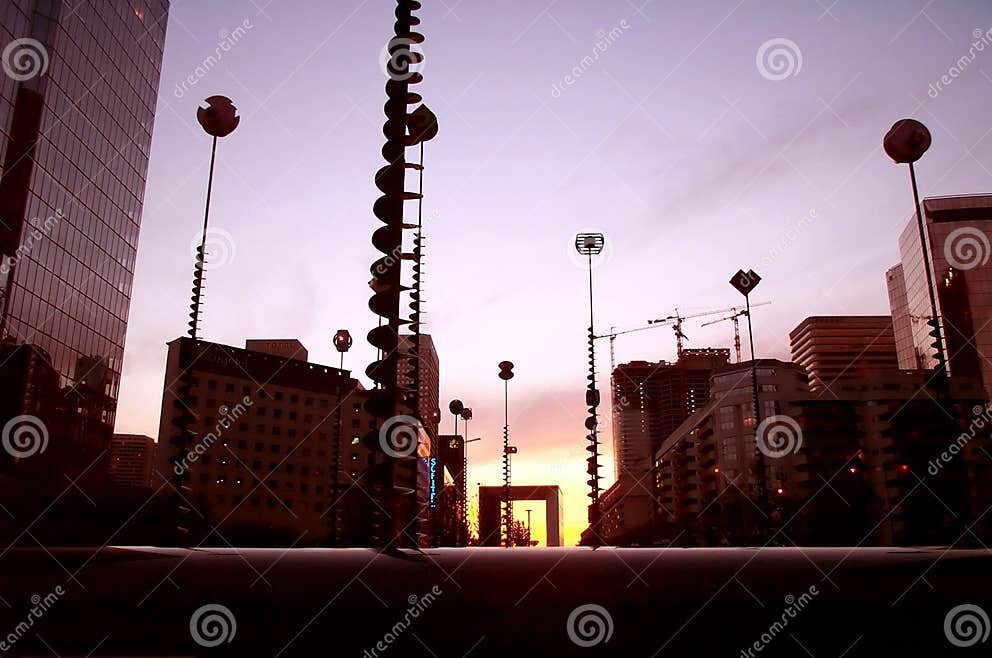 Futuristic View of the Defense Arch Stock Photo - Image of centre ...