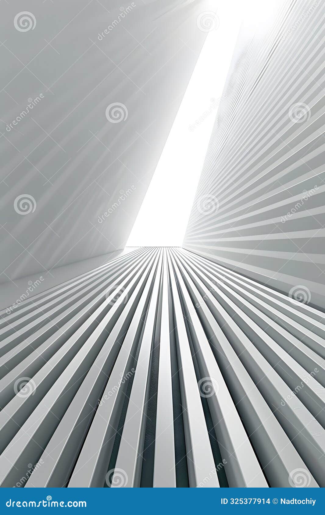 Abstract Modern Architecture with Converging Lines Stock Photo - Image ...