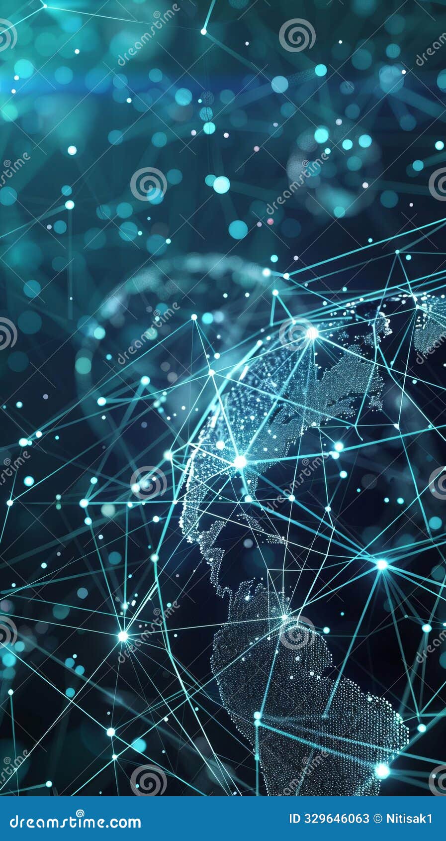 33 Futuristic Virtual Data System Network Connection Globes 3D Render ...