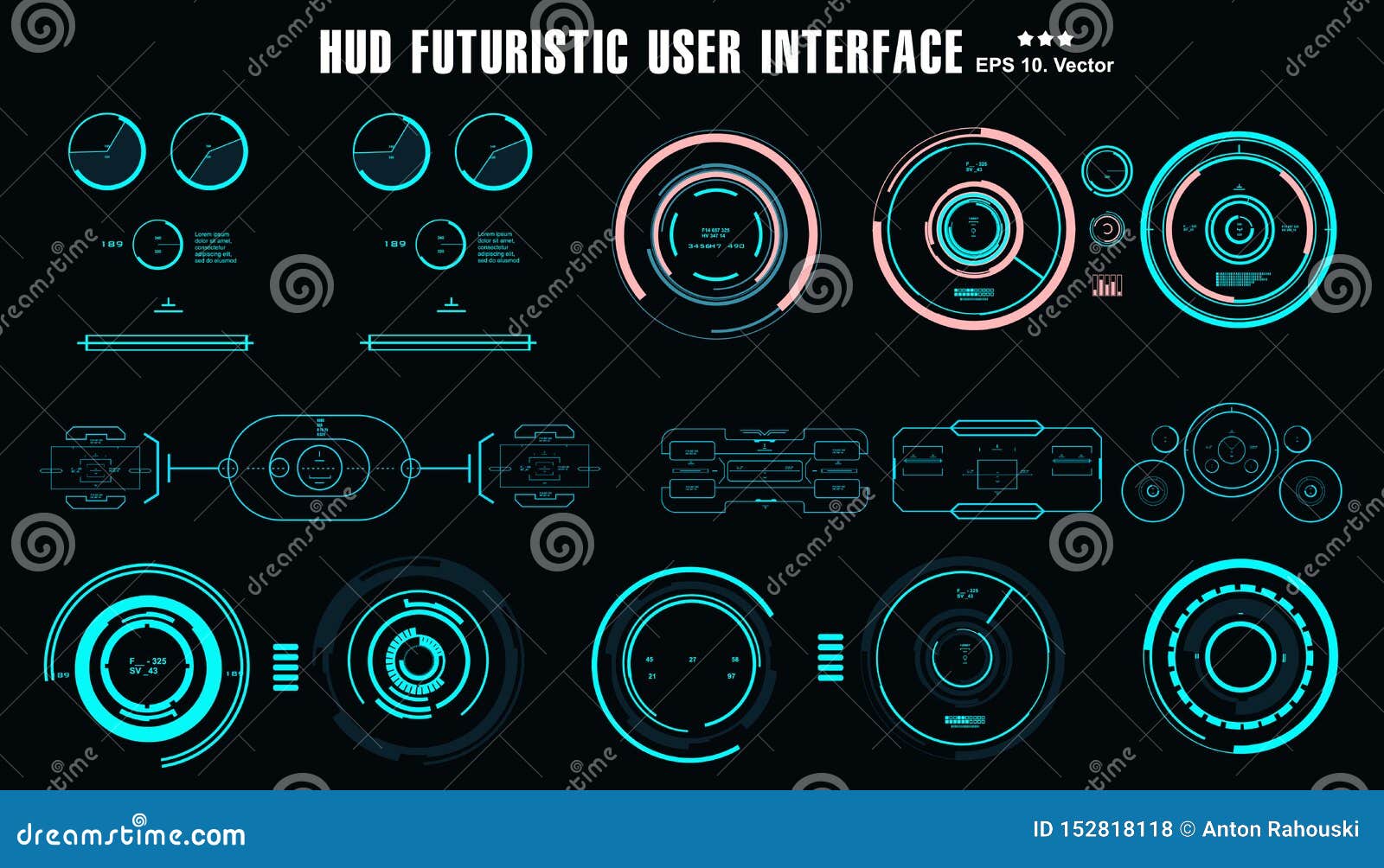 Futuristic Virtual Graphic Touch User Interface, Target Stock Photo ...
