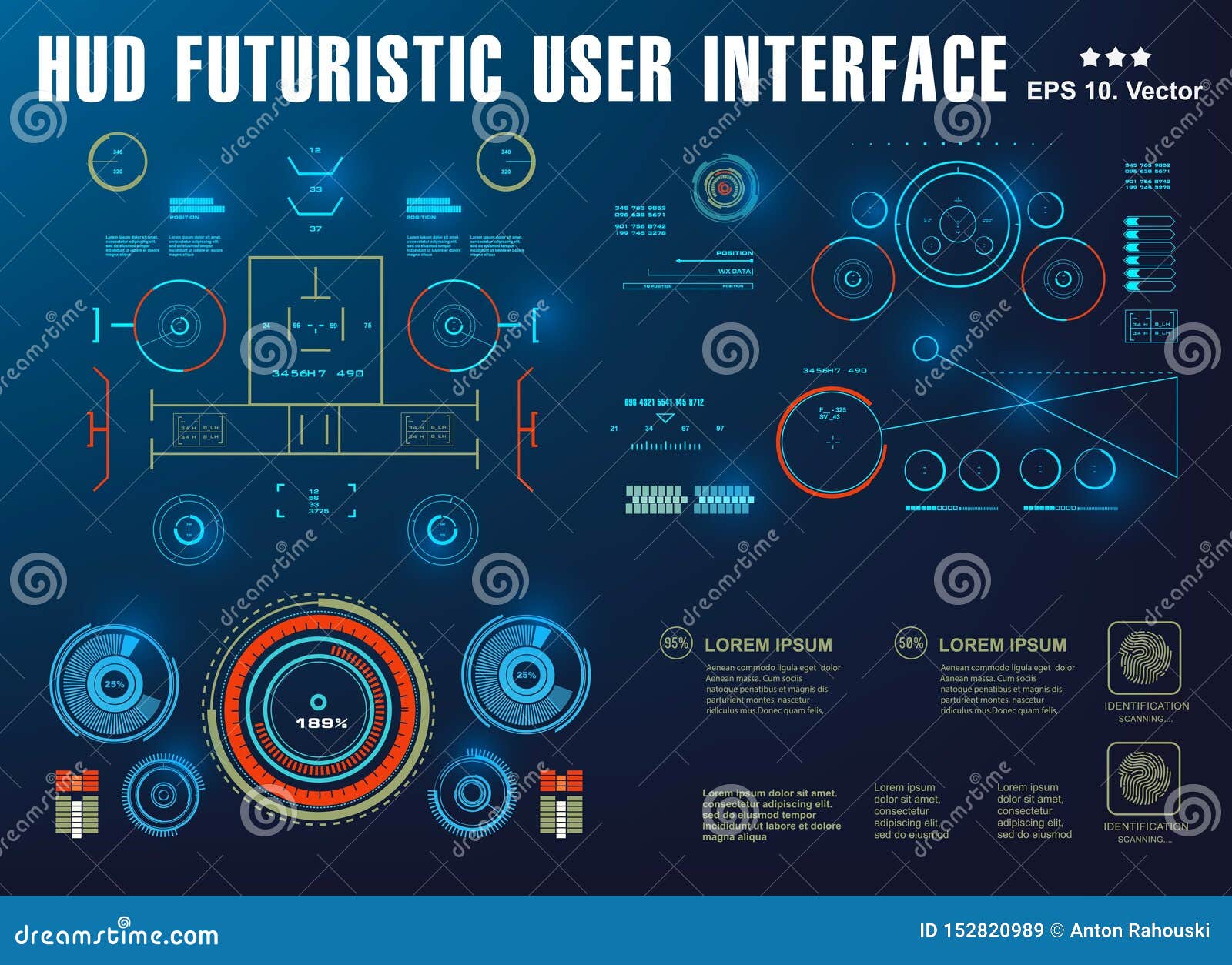 Futuristic Virtual Graphic Touch User Interface, Target Stock ...