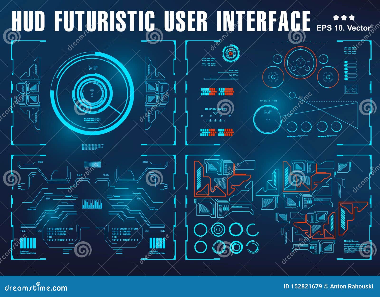 Futuristic Virtual Graphic Touch User Interface, Target Stock ...