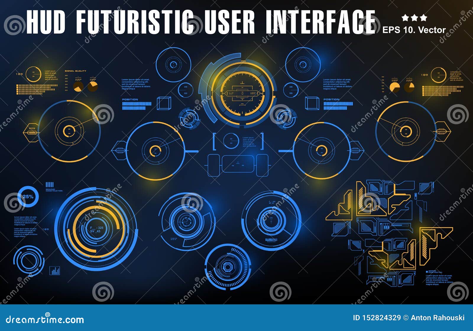 Futuristic Virtual Graphic Touch User Interface, Target Stock Image ...