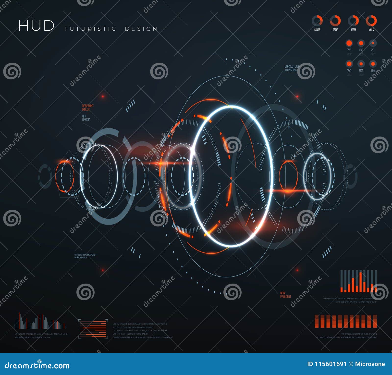 Futuristic Virtual Hud Interface. Technology Digital Screen with ...