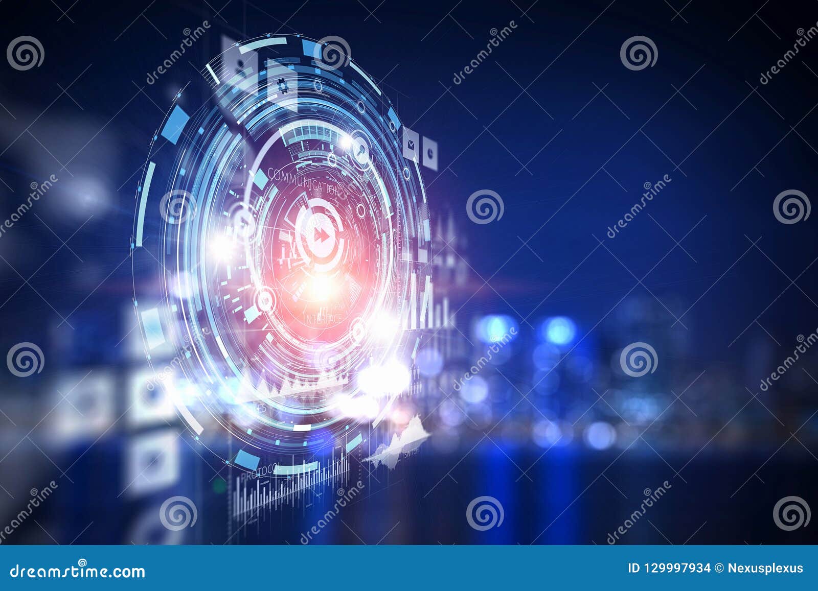 Futuristic Virtual Interface Stock Photo - Image of infographic ...
