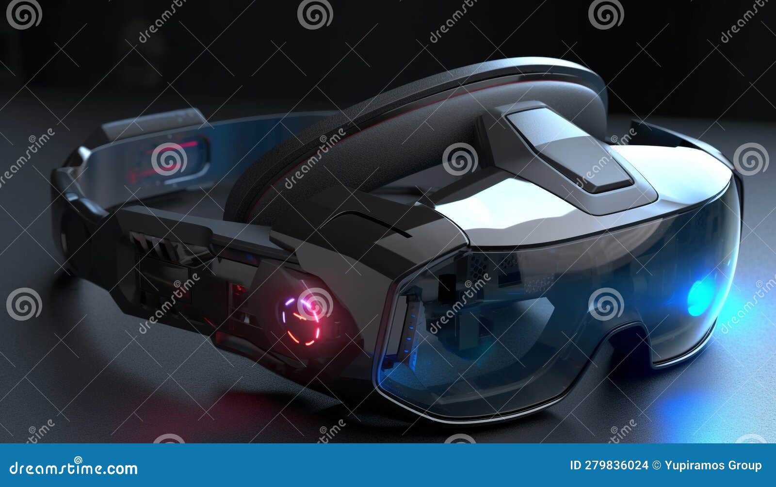 Futuristic Virtual Reality Simulator with Digitally Generated Machinery ...