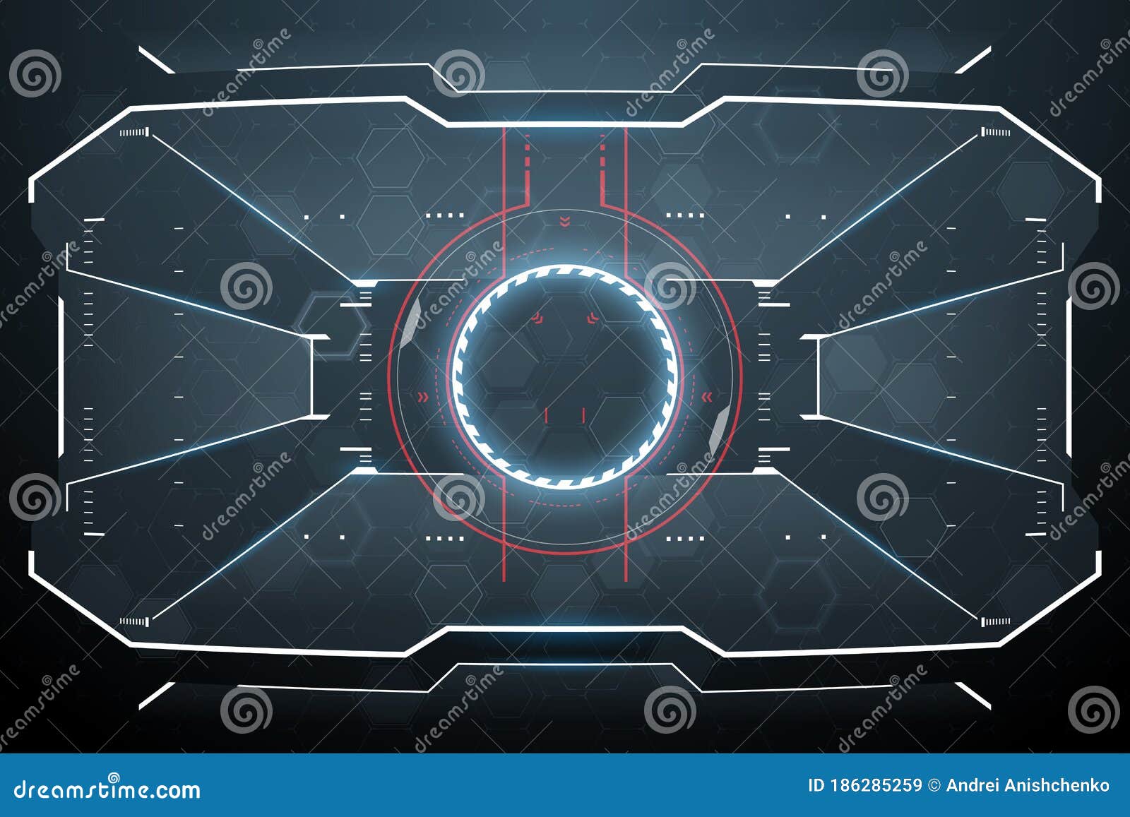 Abstract Futuristic Virtual Screen Background Stock Vector ...