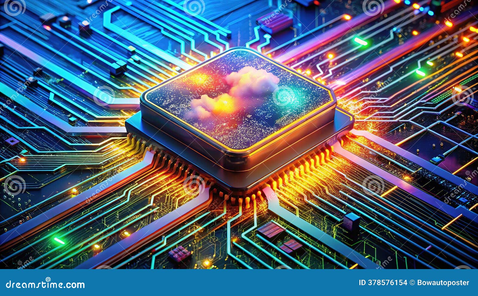 Digitalization In Action: Visionary Tech Expert Using Laptop In Futuristic Data Center With ...