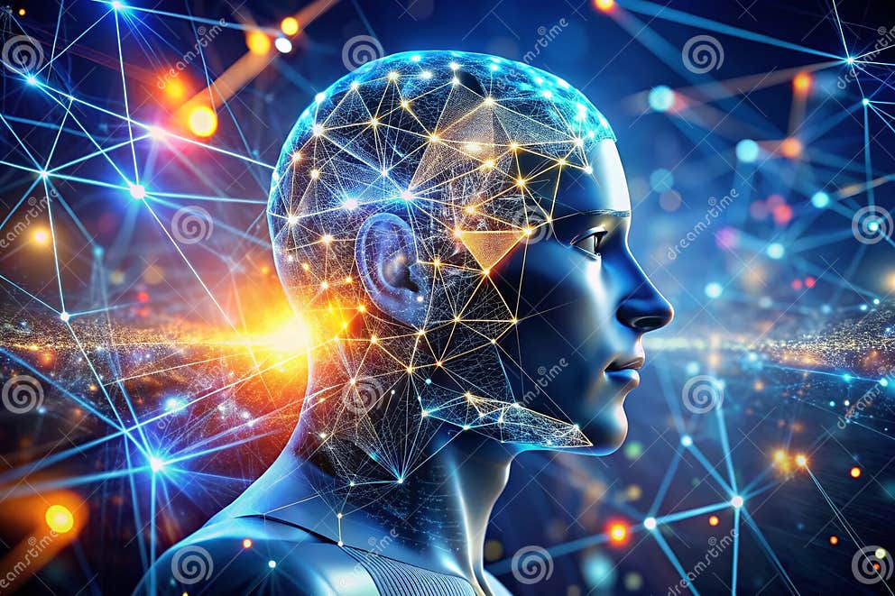 A Futuristic Vision of Artificial Intelligence Interconnected Digital ...