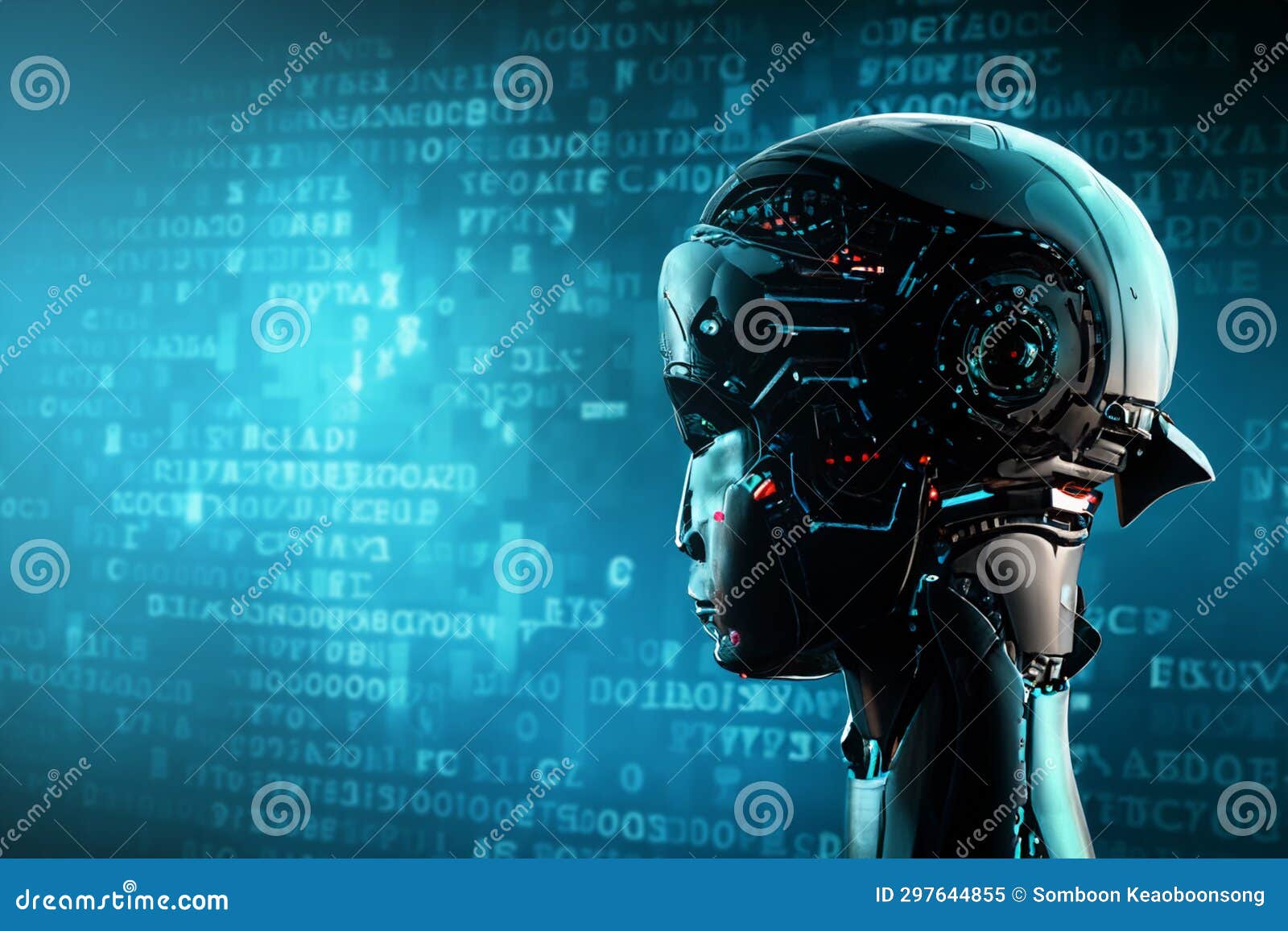 Futuristic Vision of Artificial Intelligence Stock Image - Image of ...