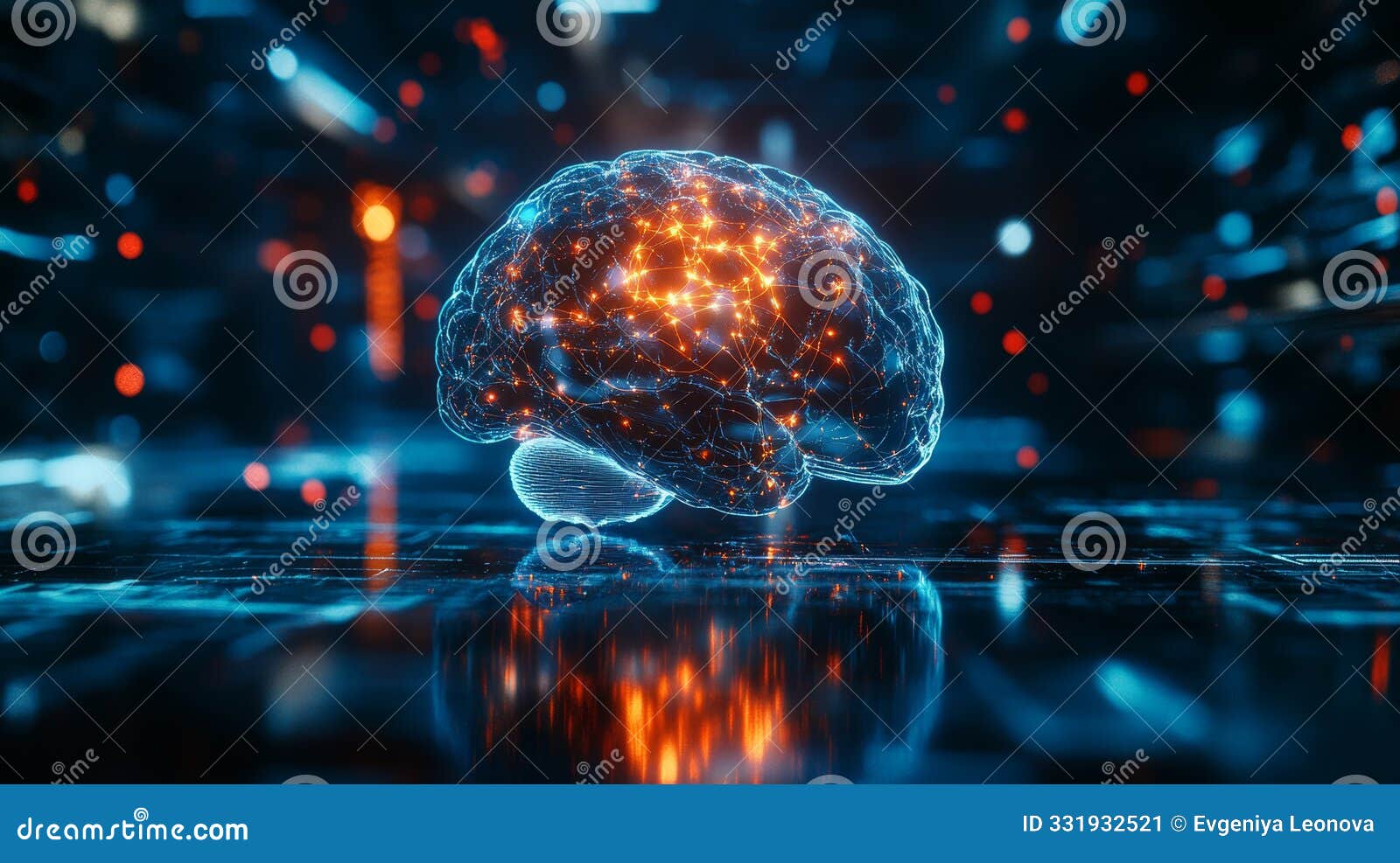 Futuristic Vision Enlightened Brain Showing Advanced Ai Neural Networks ...